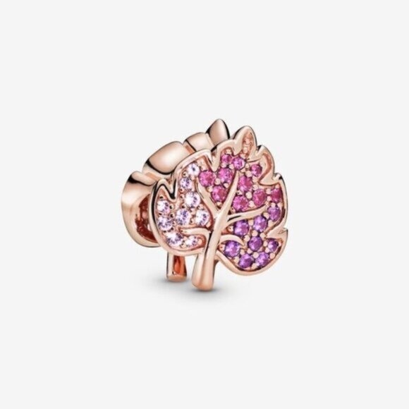 Pandora | Jewelry | Sparkling Pav Leaf Charm | Poshmark